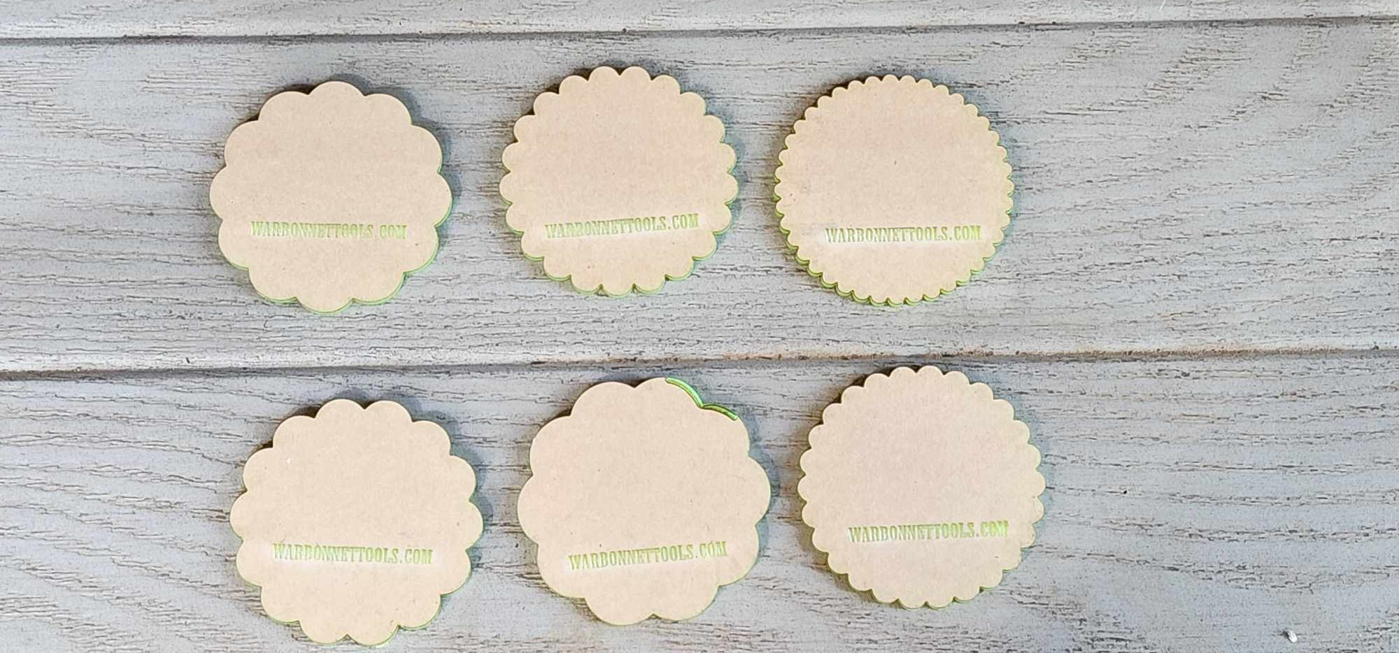 Applique Scalloped Round Shapes Acrylic Template 18" thick set ...