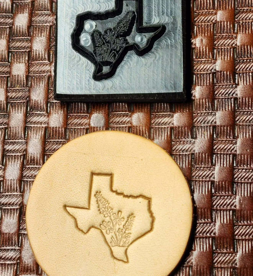 Texas Bluebonnet Novelty 3D Polymer Leather Stamp – Warbonnet Tool Co.